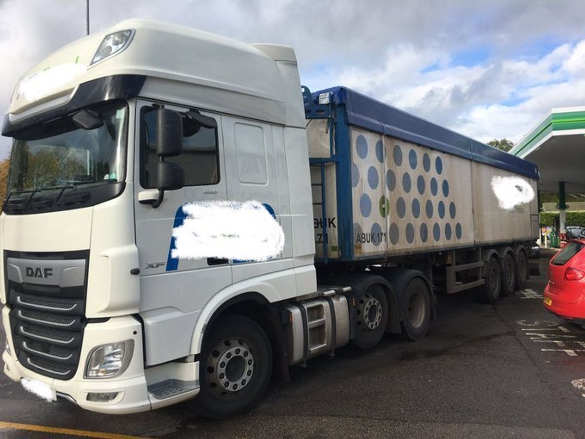 M54 lorry driver straddling hard shoulder stopped for 'using mobile ...