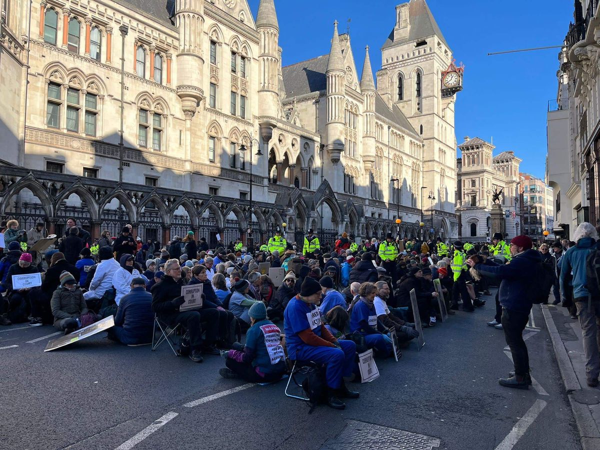 Sit-down demonstration held amid Court of Appeal challenges to protest ...