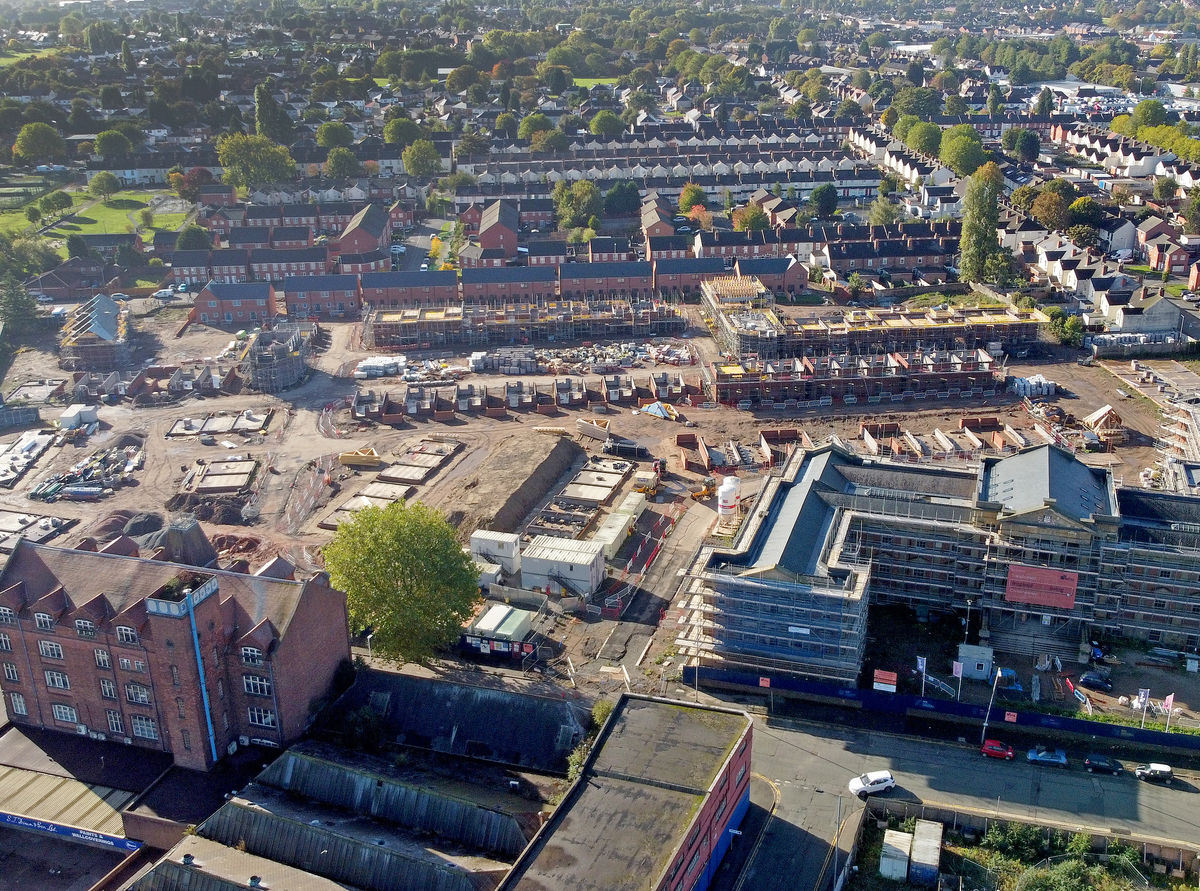 Aerial images show Wolverhampton's historic Royal Hospital being ...