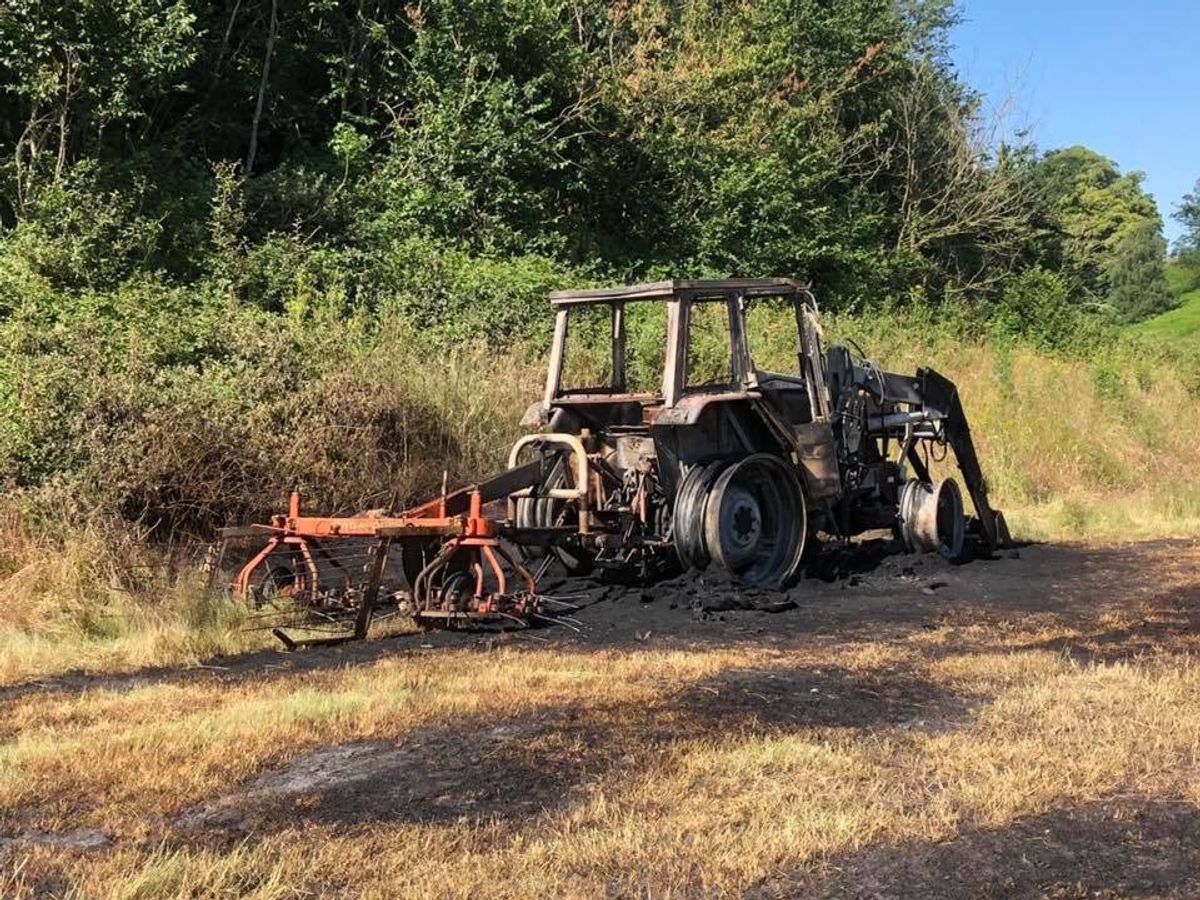 Tractor completely destroyed by fire in Bridgnorth | Shropshire Star
