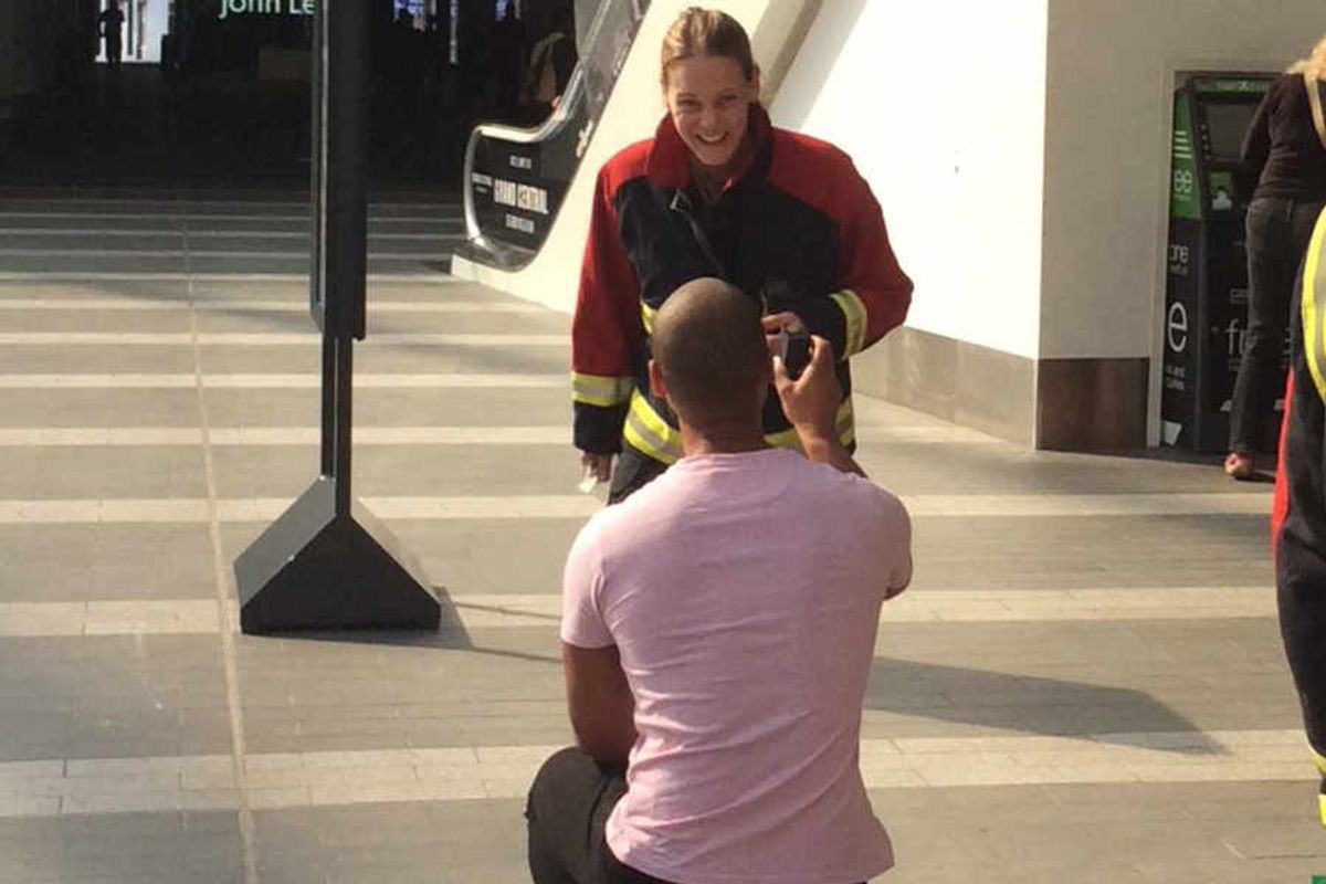 WATCH: I do! Firefighter on call out ruse accepts proposal from fiancé ...