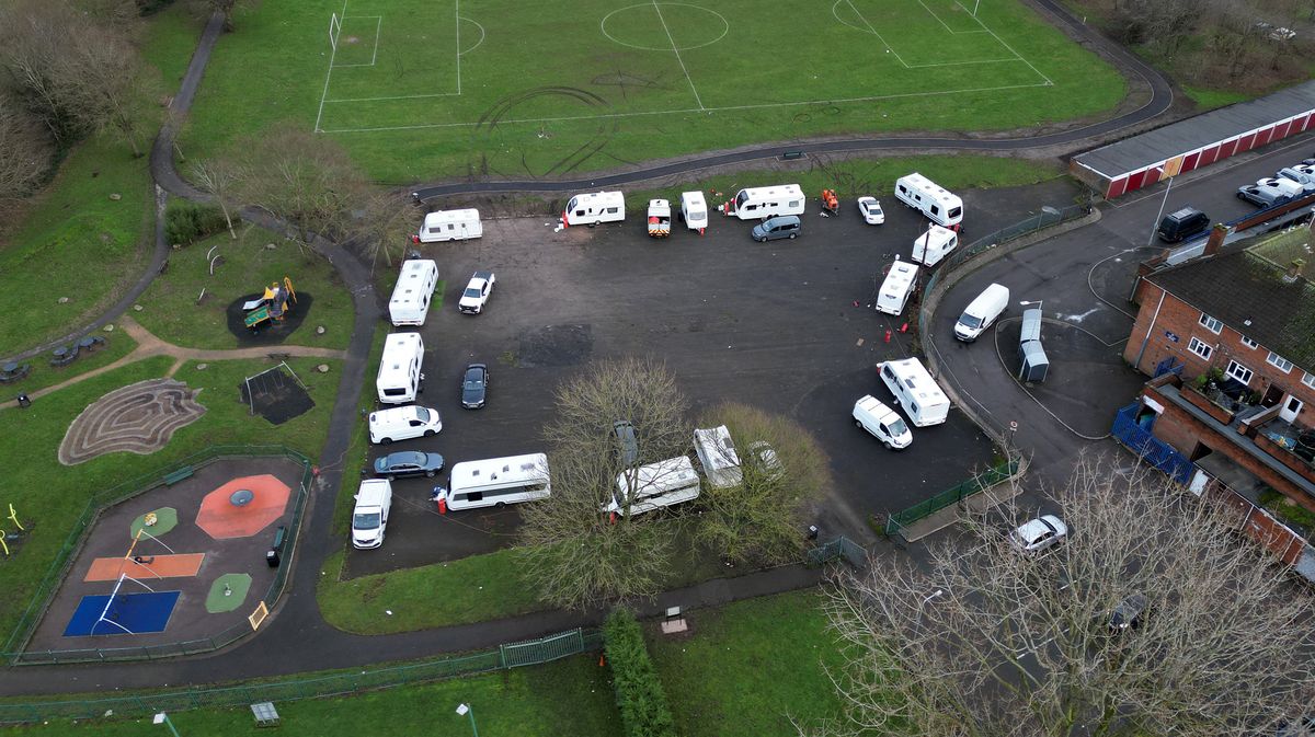 Council orders travellers to leave after setting up camp on football ...