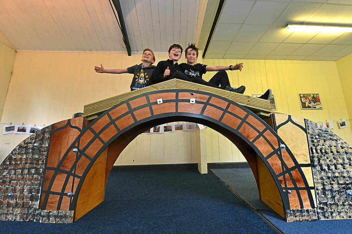 Pupils show teamwork to build model Iron Bridge in hostel activity day ...