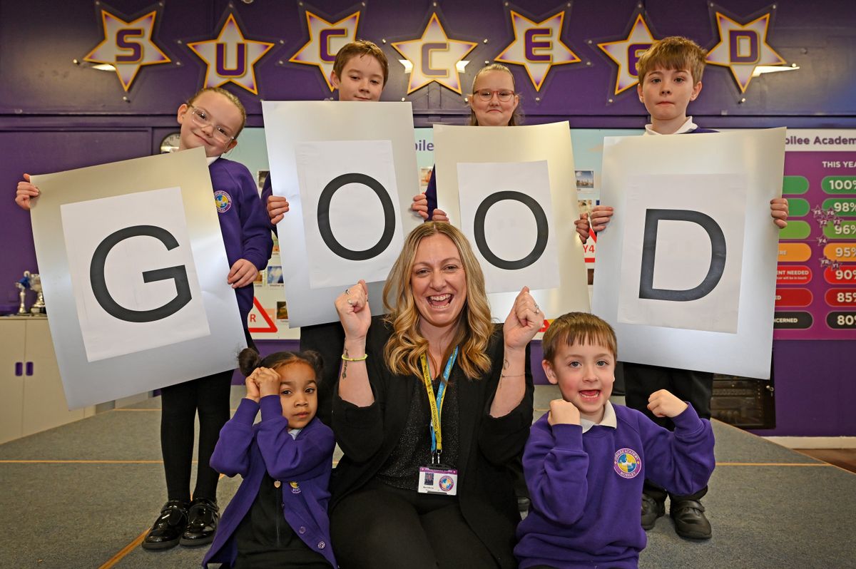 Academy where 'students enjoy learning' celebrate 'Good' rating ...