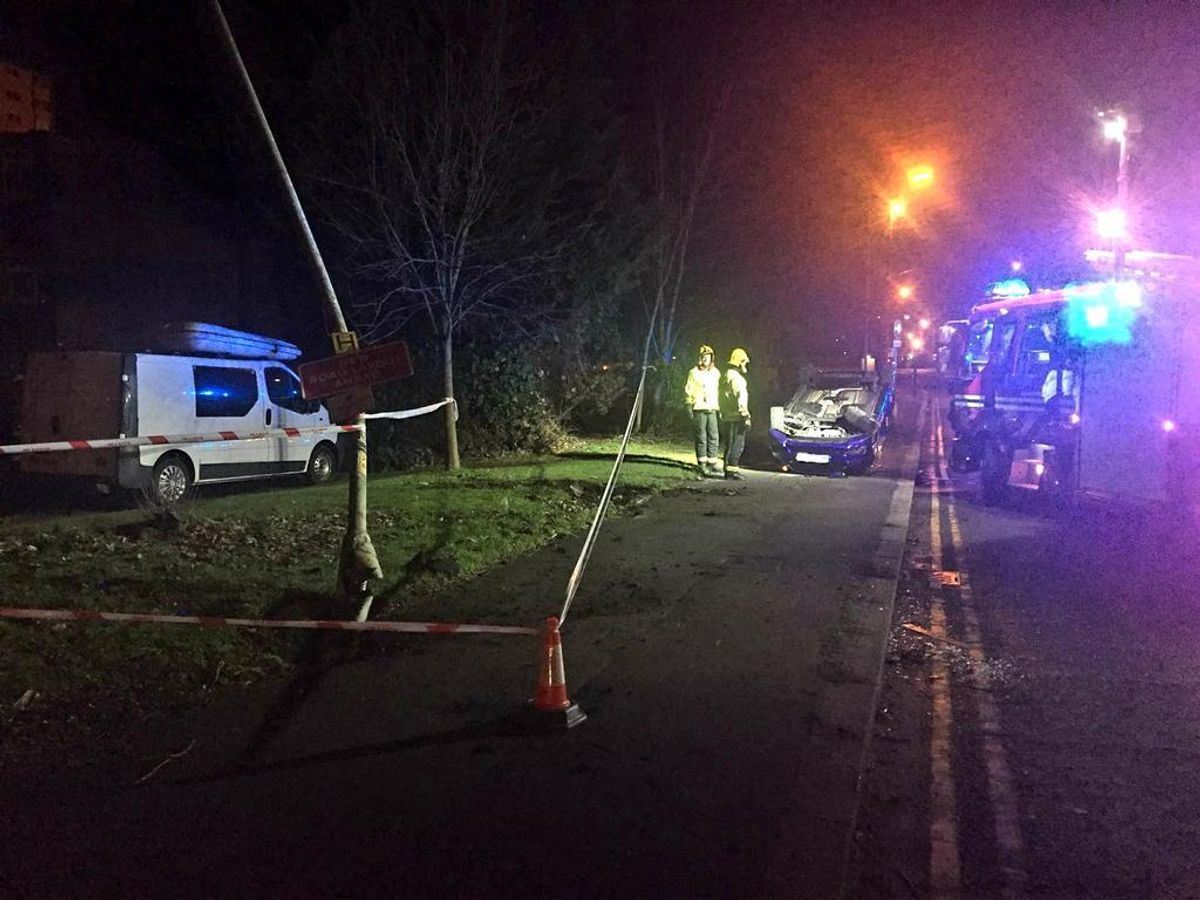 Stourbridge Ring Road crash: Arrest made after car hits lamp post and ...