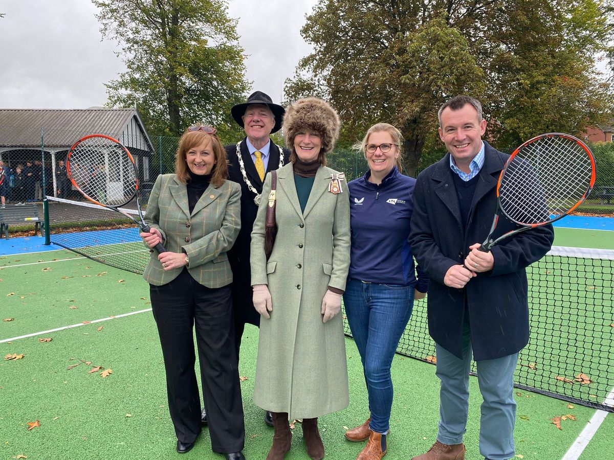 Anyone for tennis? Church Stretton's new courts officially opened by ...