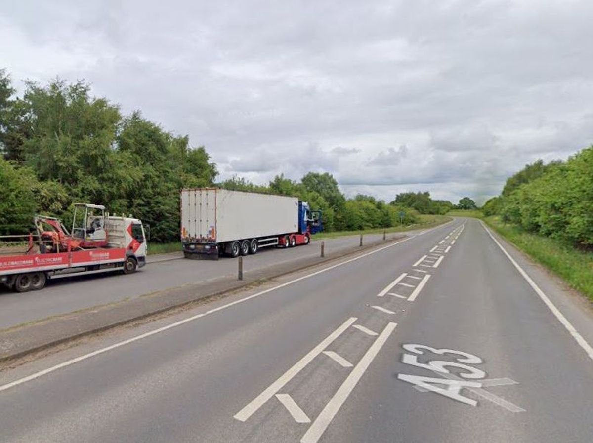 Three-vehicle crash closes A53 in Shropshire for three hours ...