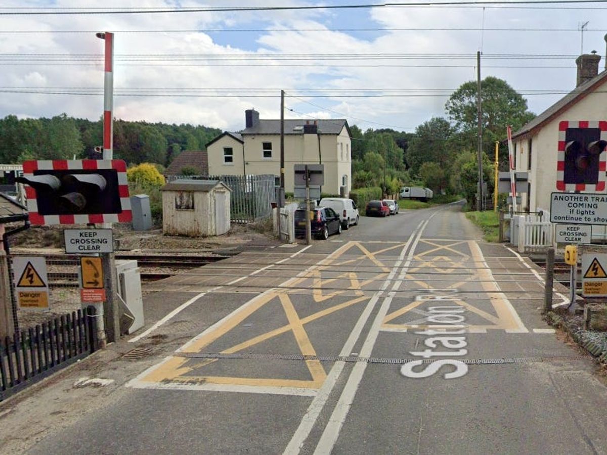 Rail lines blocked after train hits car on level crossing | Express & Star
