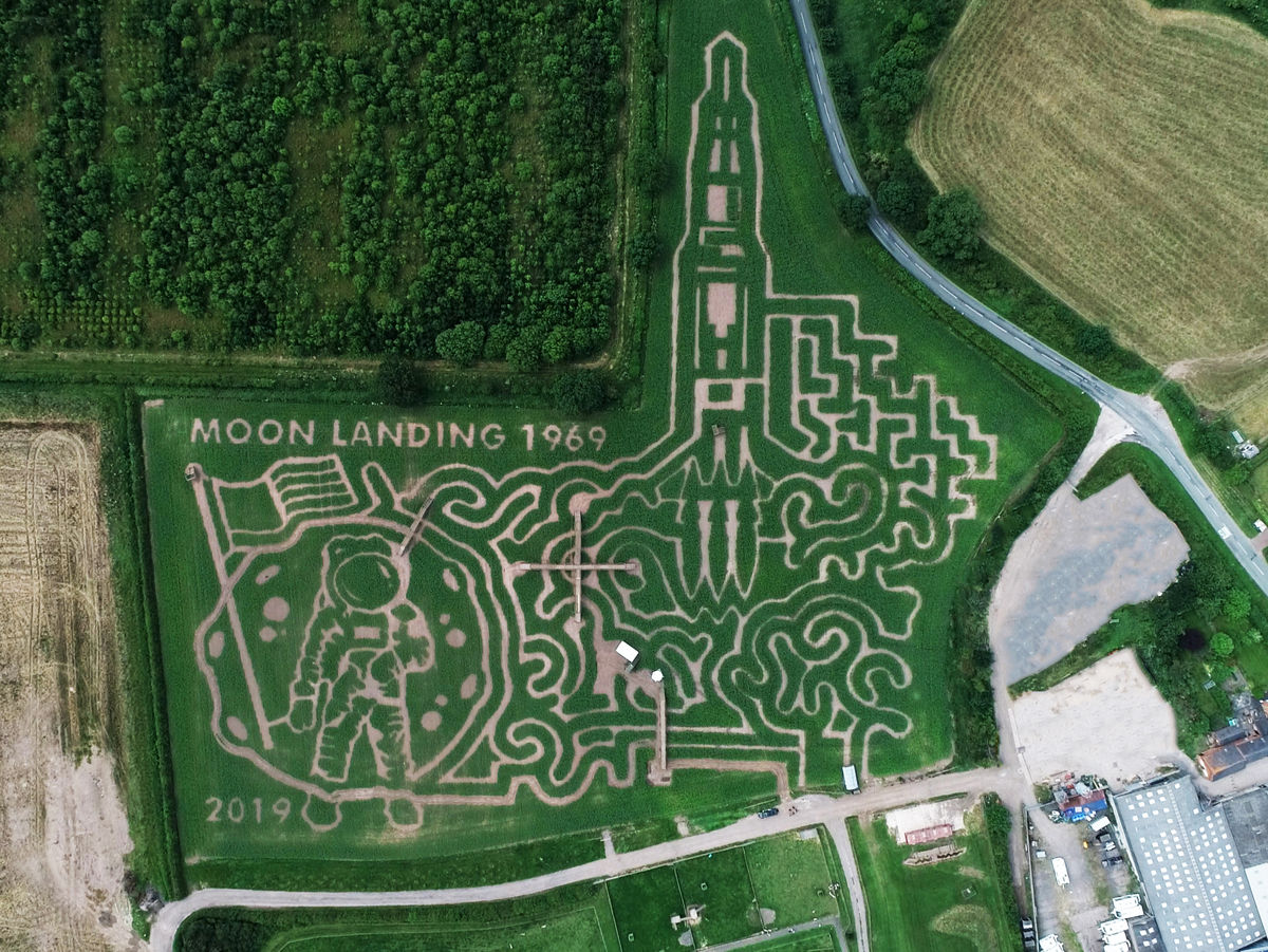 Unique design of historic maize maze revealed by Staffordshire farm ...