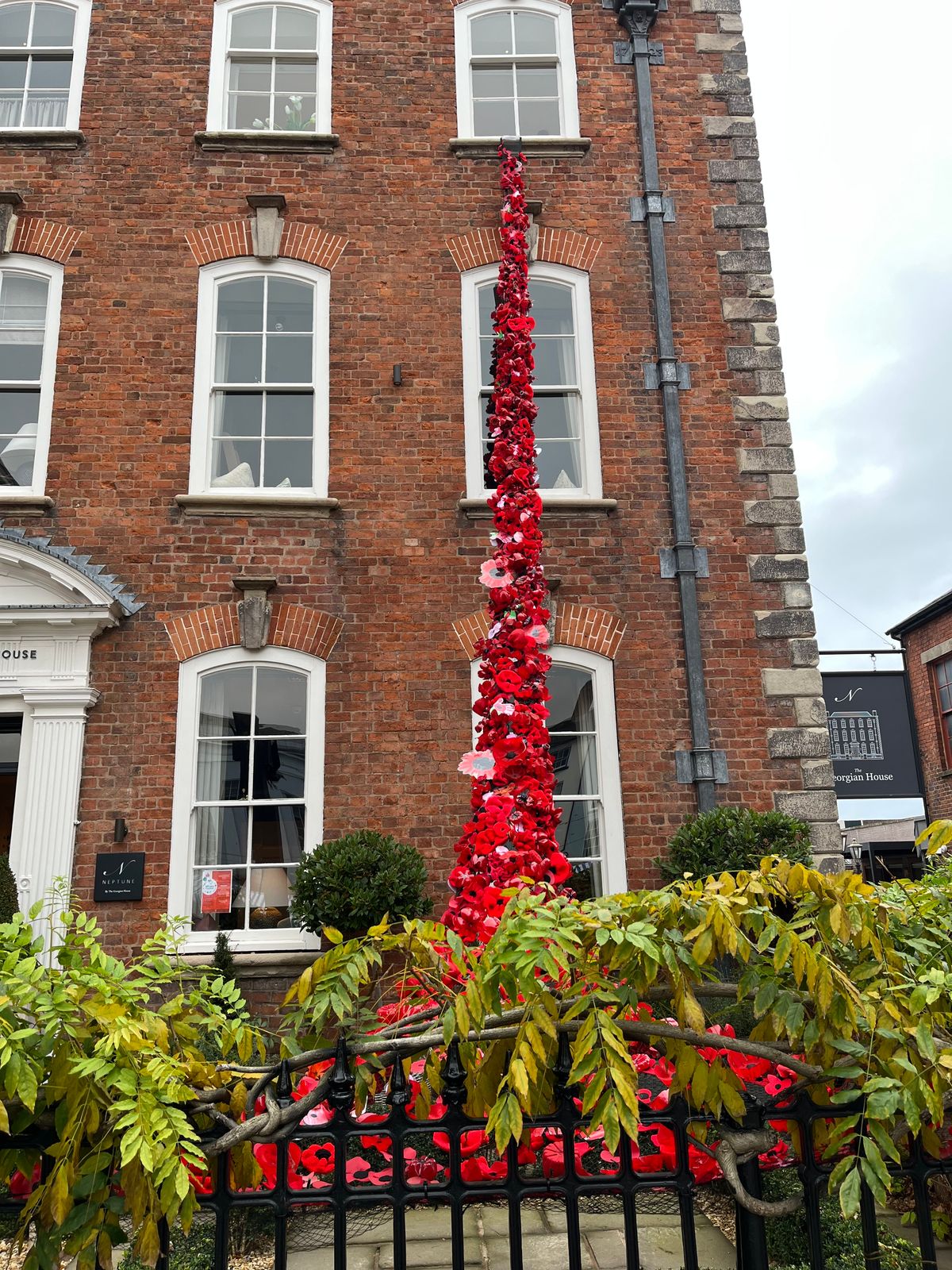 Ludlow’s Community Poppy Waterfall unveiled in Remembrance | Shropshire ...