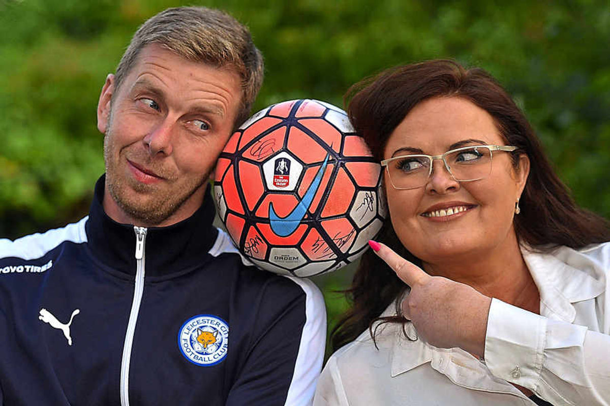 Watch: Leicester City ball up for grabs at Telford woman's charity ...