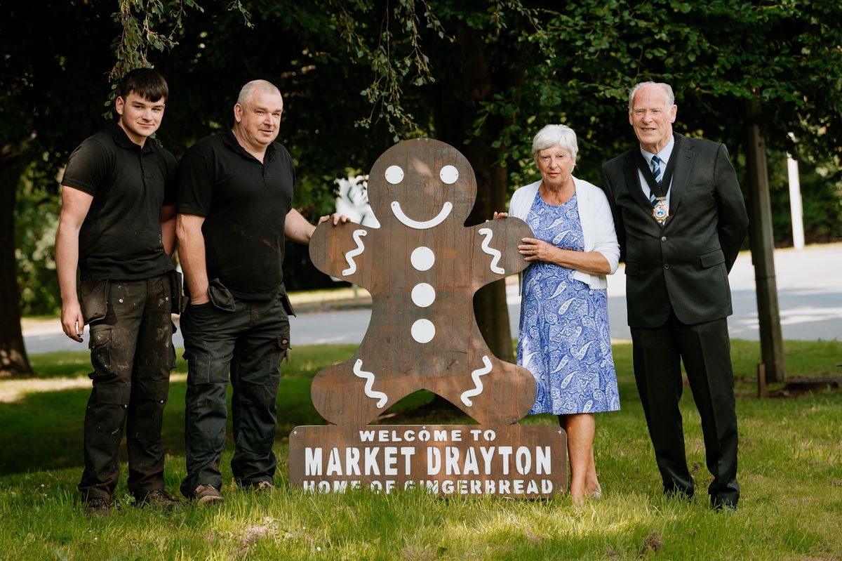 Gingerbread man statue installed in Market Drayton | Shropshire Star
