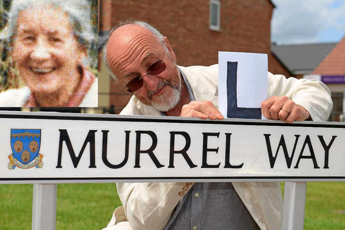 Street sign in memory of murdered Shrewsbury woman Hilda Murrell spelt ...