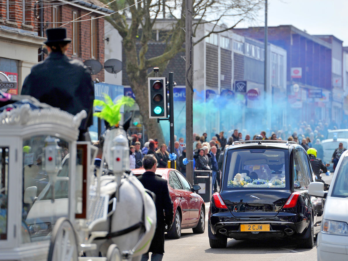 Crowds line Brownhills High Street to pay respects to baby Ciaran ...