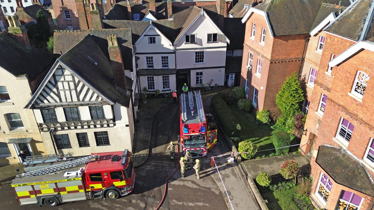 Firefighters tackle a house blaze near Lichfield Cathedral | Express & Star
