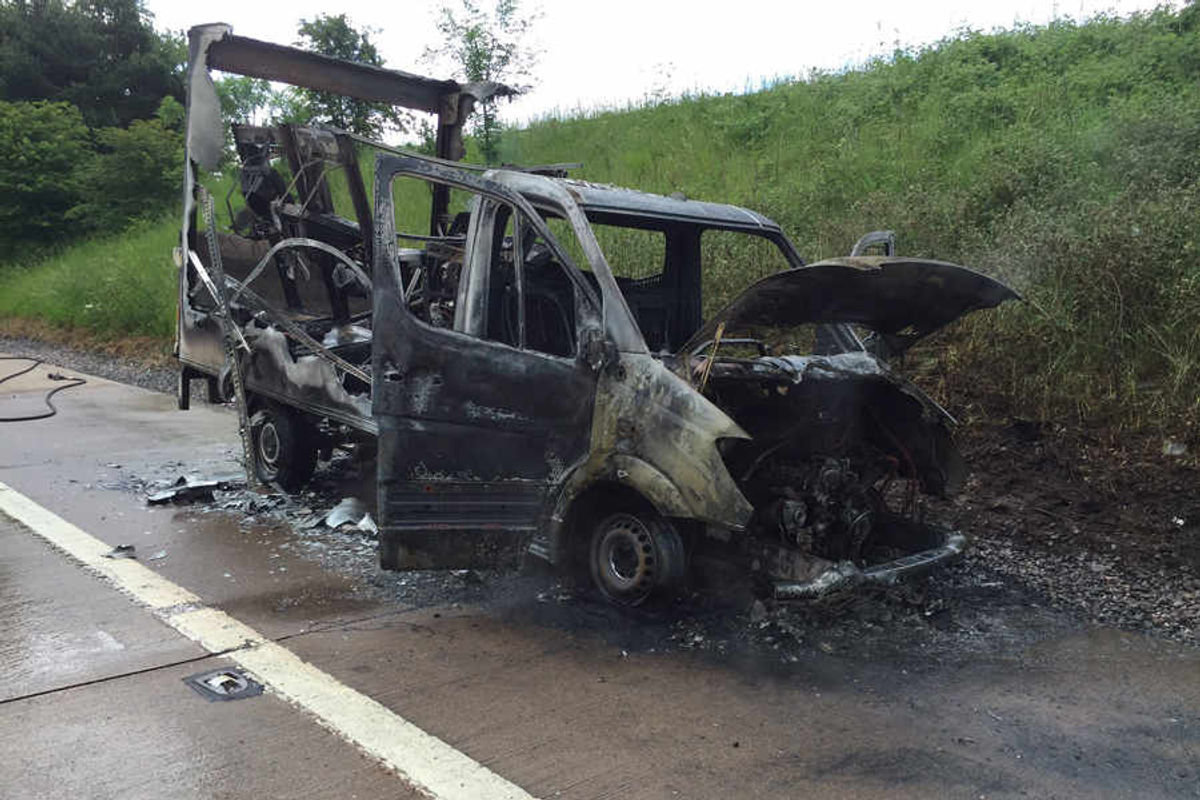 PICTURES: Traffic chaos on the M54 near Wolverhampton after truck blaze ...