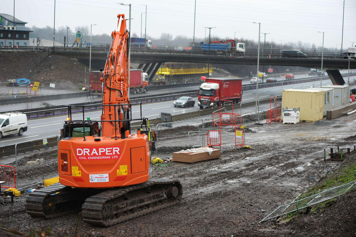 Work progressing on J10 junction of M6 at Walsall | Express & Star