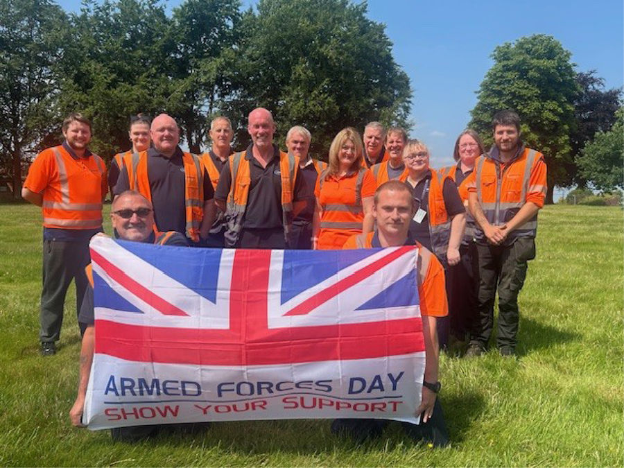 Landmarc raises the flag at Nesscliff to mark the start of Armed Forces ...