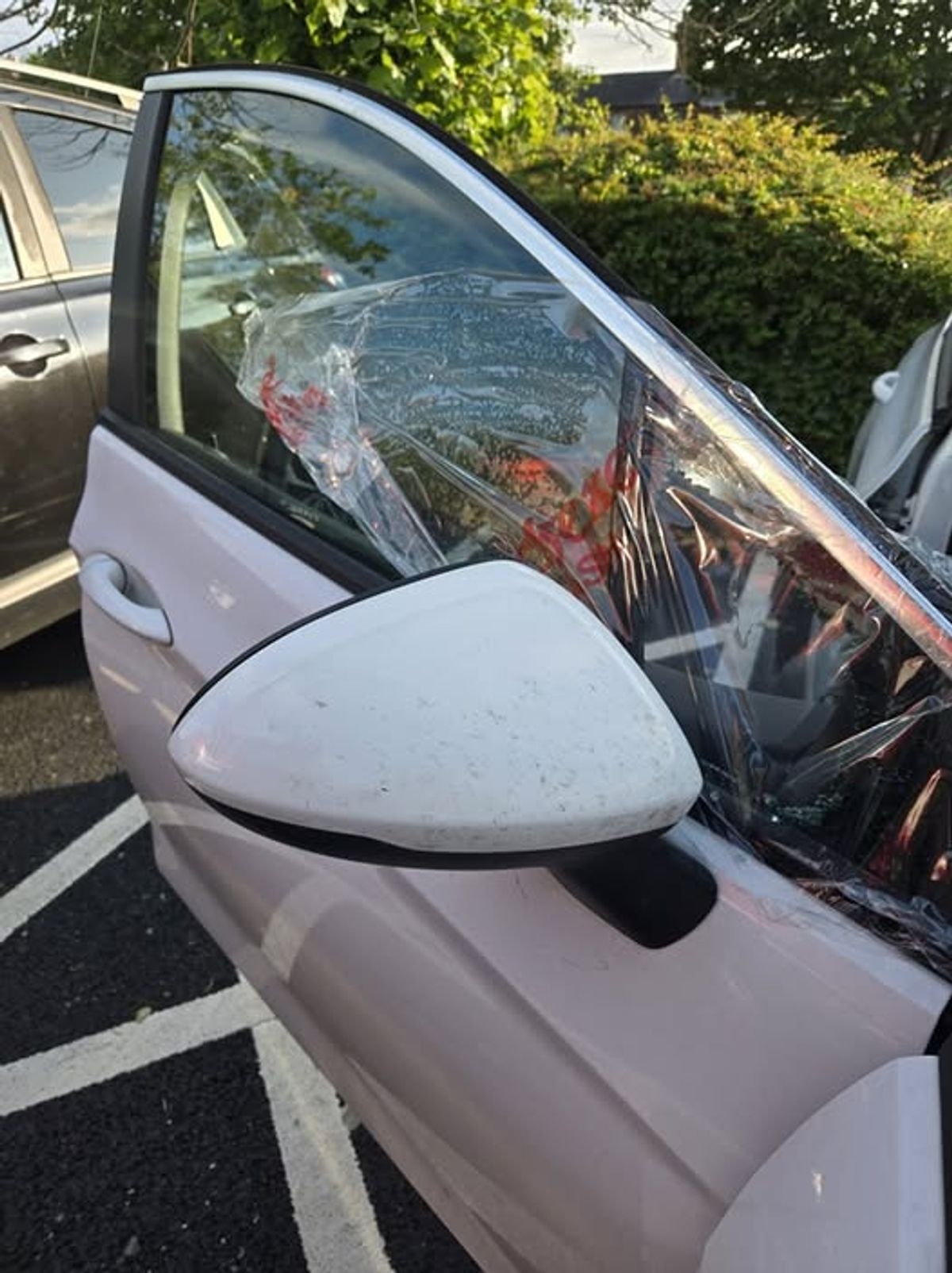 Firefighters break car window in car park to free locked-in toddler ...