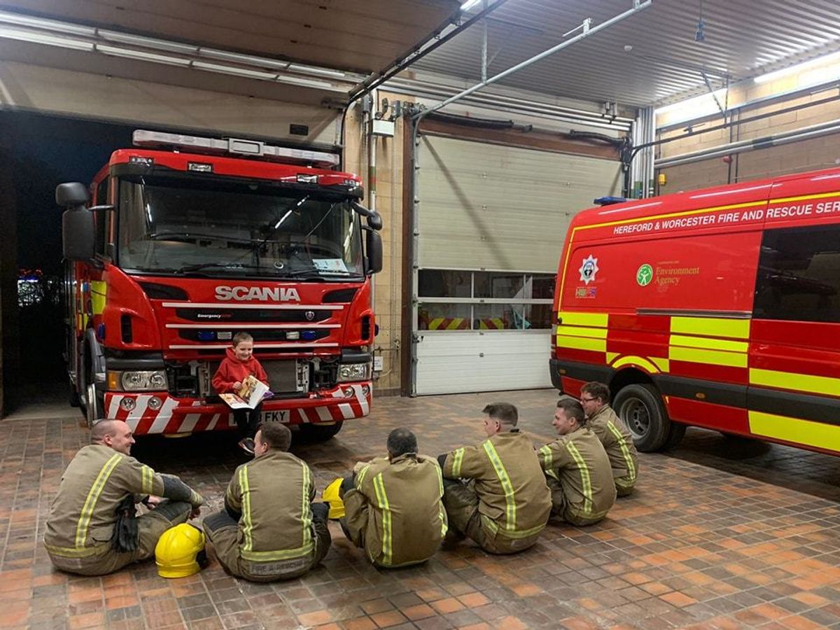 Ludlow pupil holds fire crew in rapt attention during firefighters ...