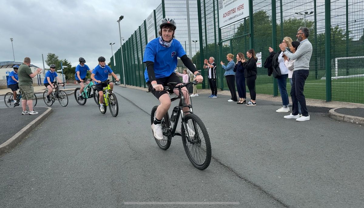 Shropshire school friends begin epic cycle ride to Anfield in memory of ...