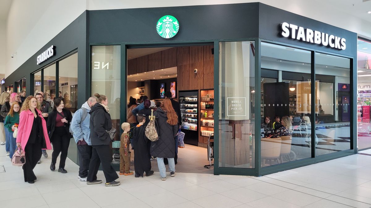 Coffee fans queue up for opening of new Starbucks shop in Telford ...