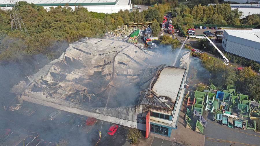 Photos show extent of Wednesbury factory fire damage which has left ...