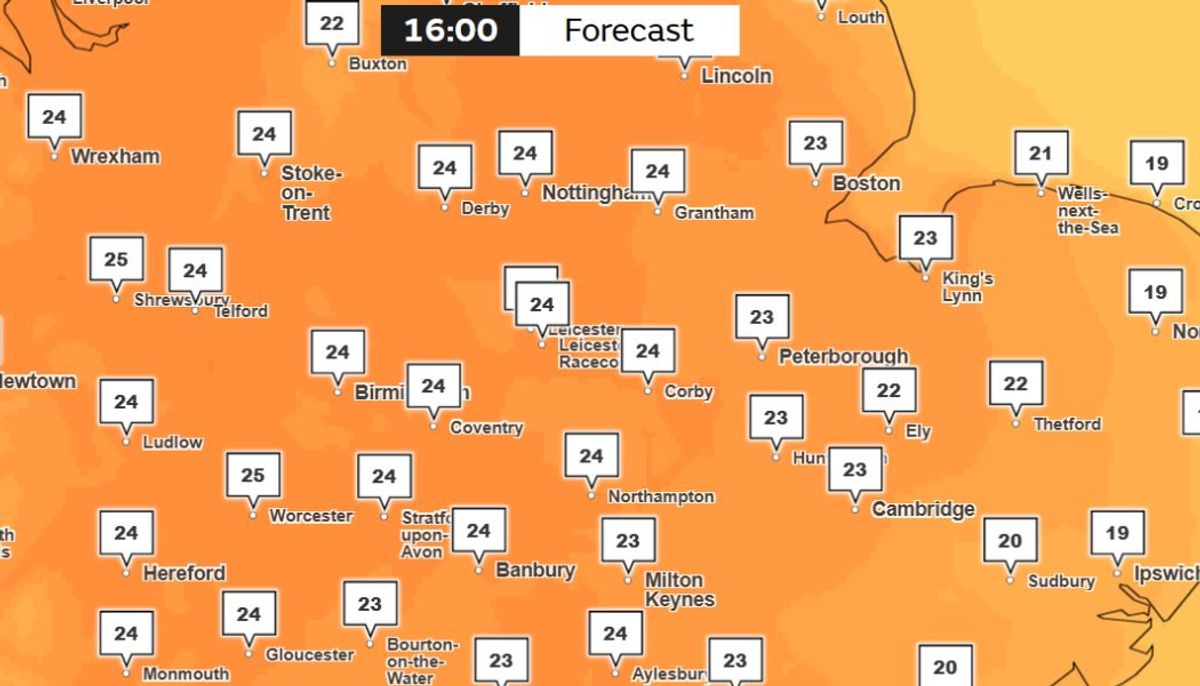 West Midlands weather: Massive temperature surge and thundery showers ...