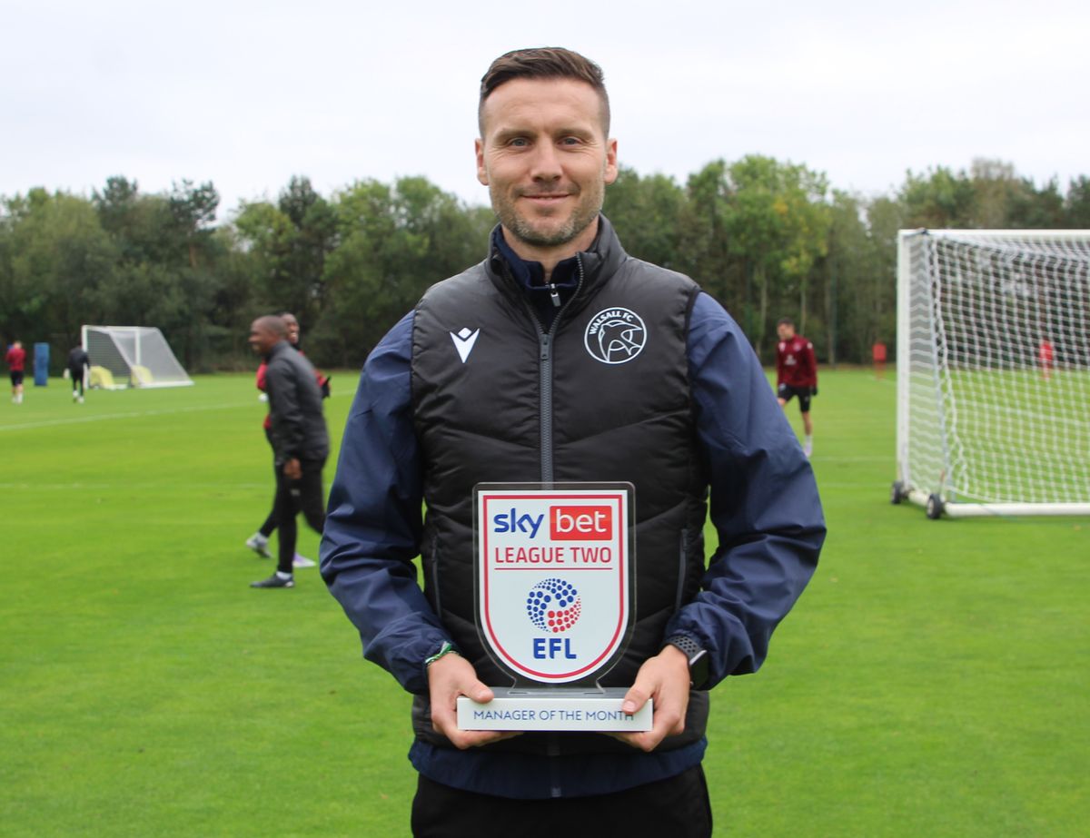 Walsall boss Mat Sadler wins League Two manager of the month award for ...