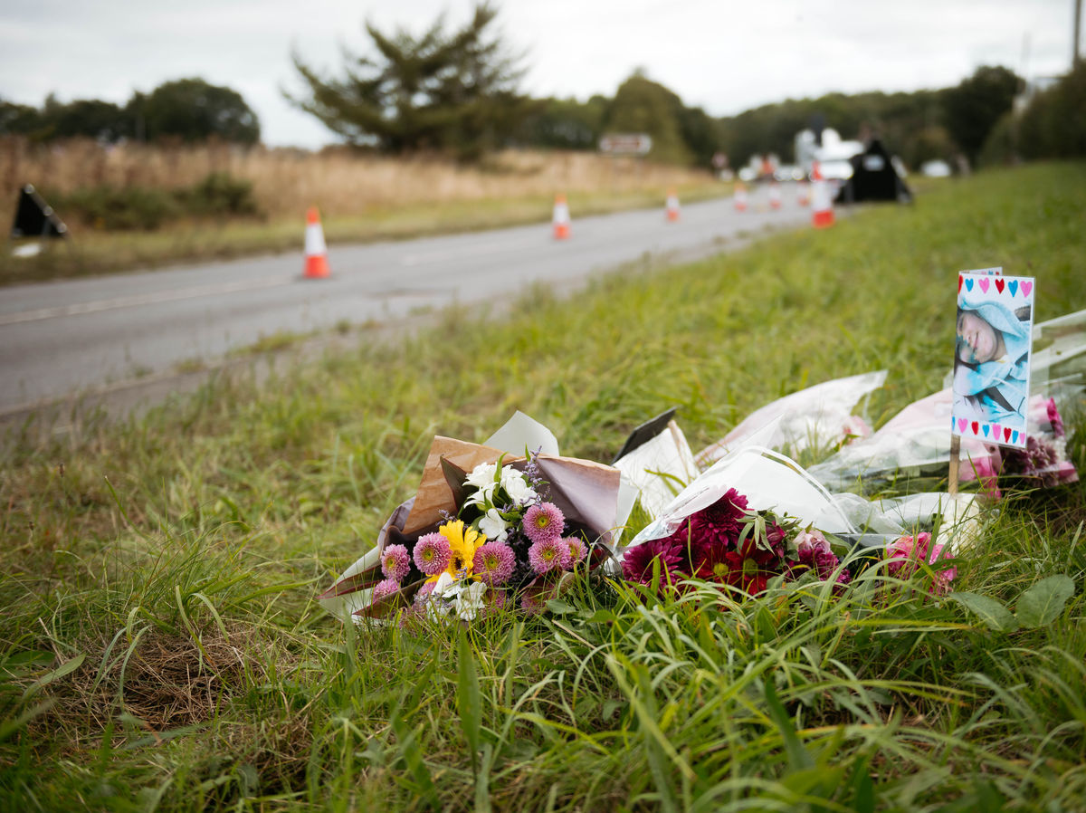 Floral tributes mark scene of tragic A53 crash that killed two men ...