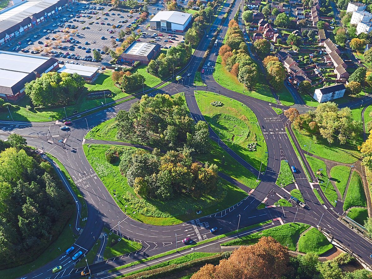 In pictures: Bird’s eye view of traffic-busting Shrewsbury roundabout ...