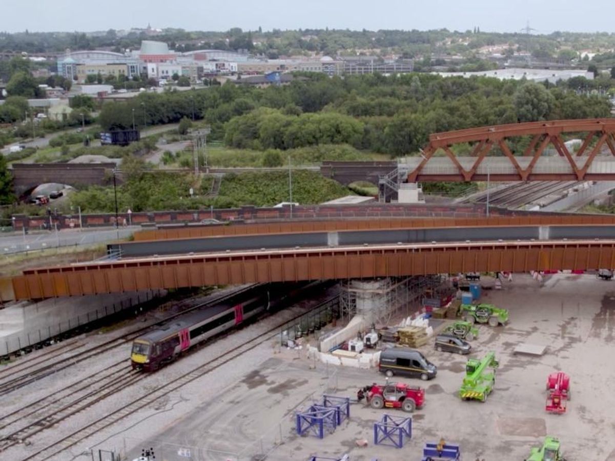 Here's how huge new HS2 bridge was lifted into place in a matter of ...