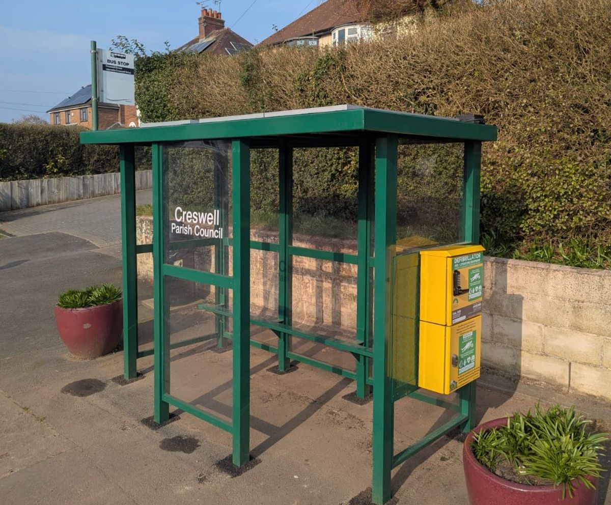 UK’s first solar powered, bus shelter defib cabinet installed in ...