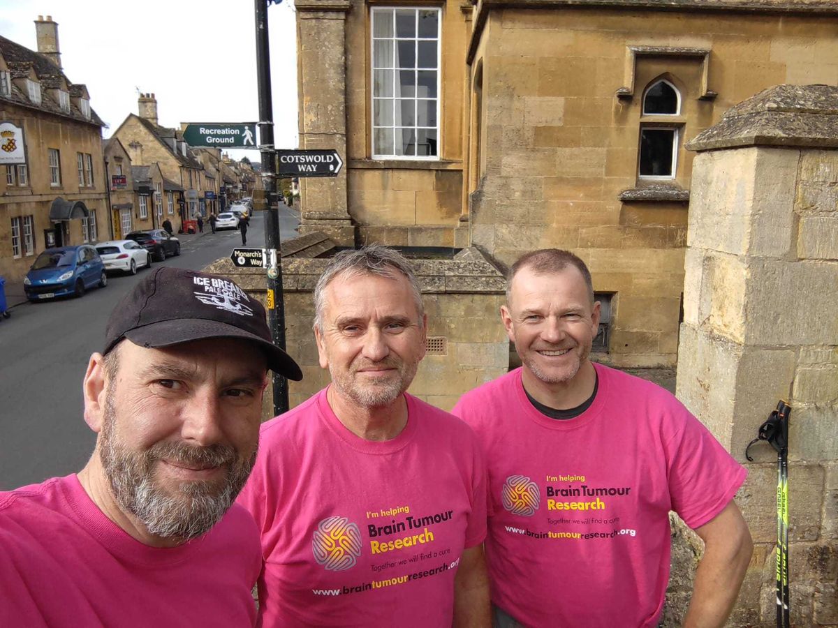 Three brothers-in-law take Cotswold Way to help find cure for disease ...