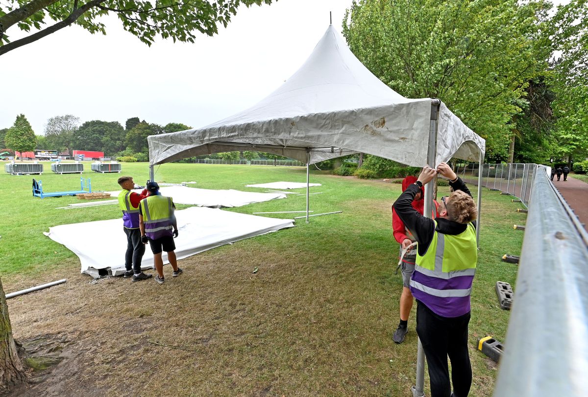 Work begins to turn Wolverhampton park into music festival site ahead ...