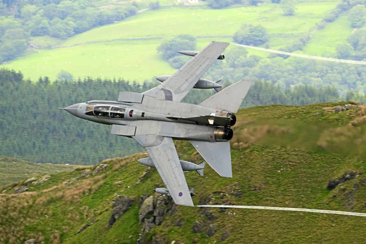 Watch: Plane fans are loopy about low-flying fighters in Mid Wales ...