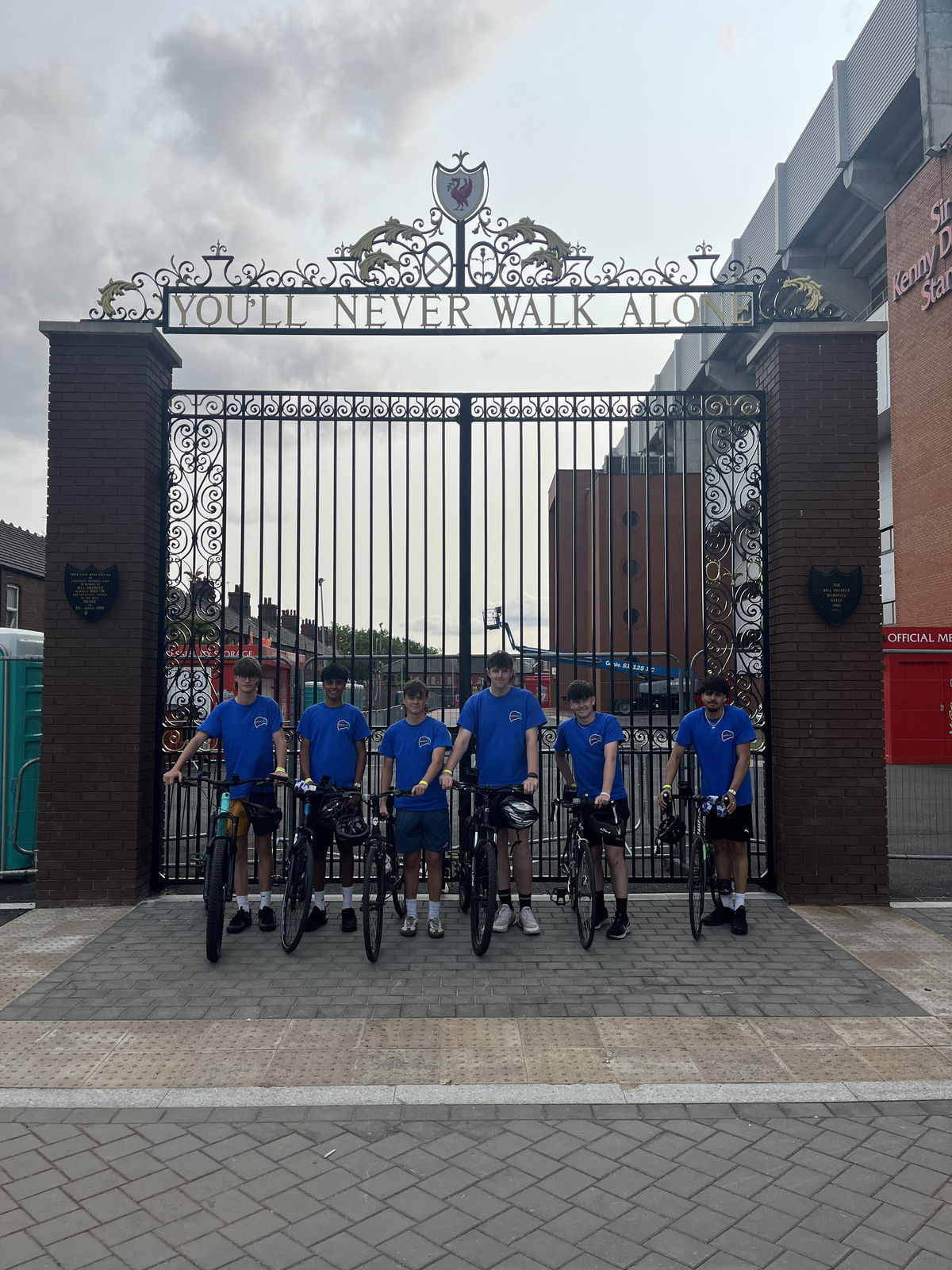 Shropshire teens cycle 100 miles to Anfield in memory of friend who ...