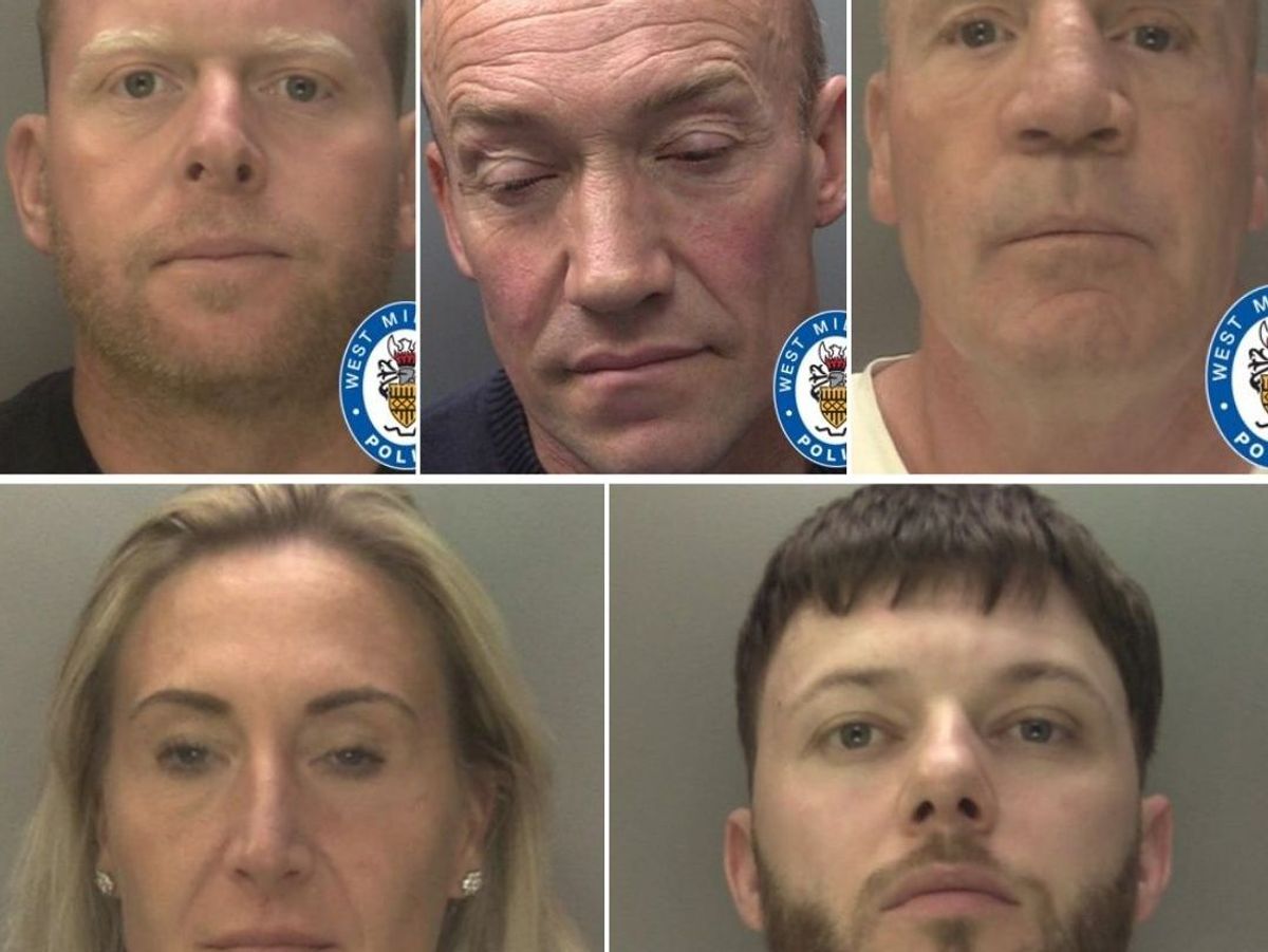Jailed: Quintet who were involved in supplying dozens of kilos of drugs ...