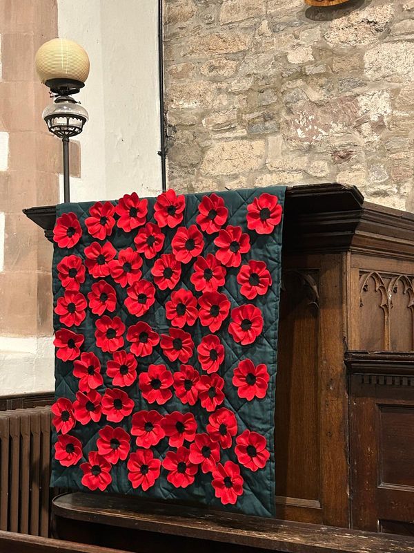 Poppy waterfall unveiled as part of Shropshire village's major ...