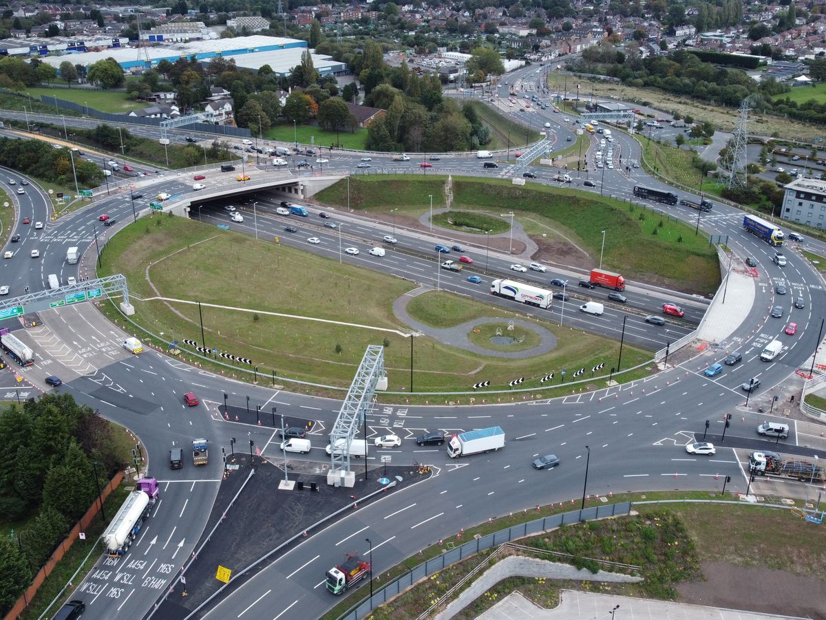 New drone pictures of M6 Junction 10 show scale of long-running ...