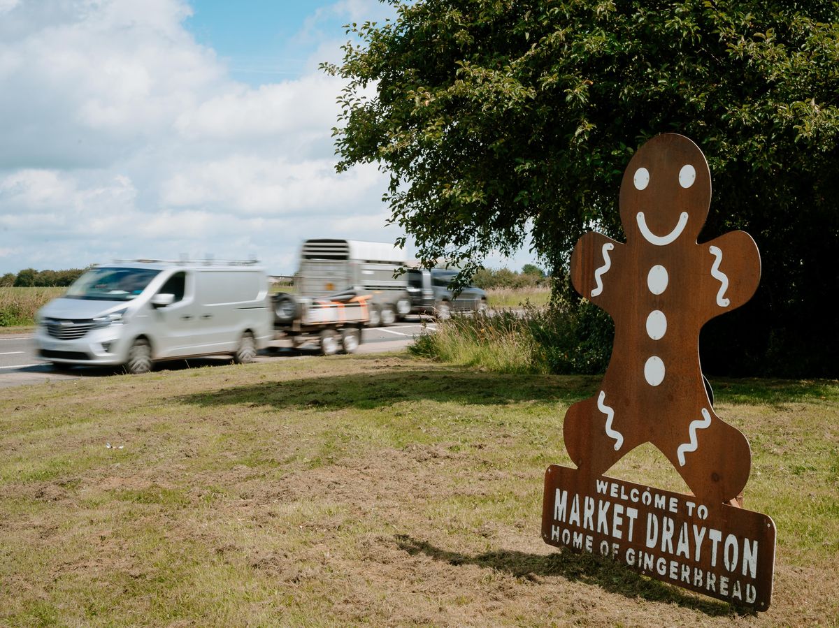 Margaret's delight at Market Drayton's gingerbread guardians ...