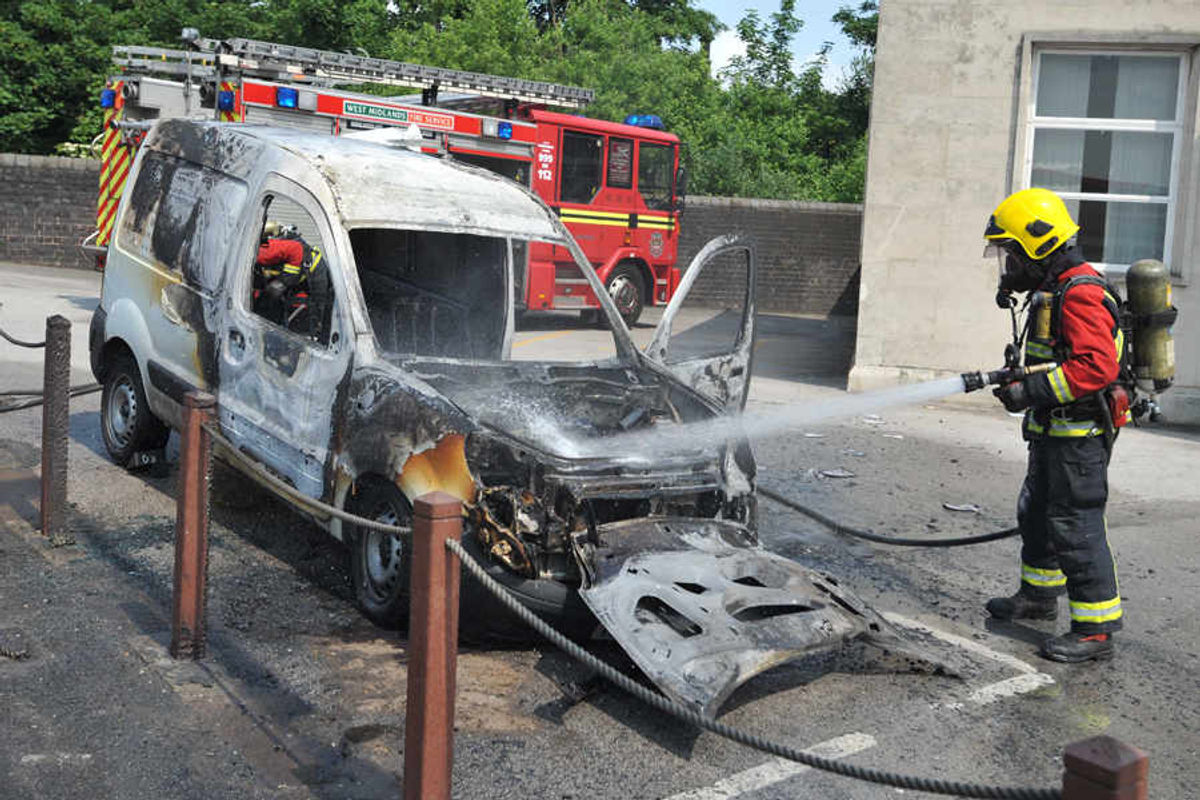 Van destroyed after catching fire in Wednesbury | Express & Star