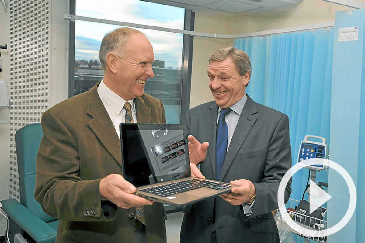 Computers donated to cancer centre by ex-Wolves boss Graham Hawkins ...