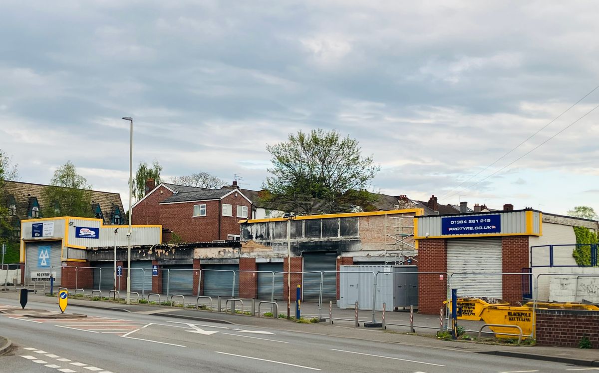 Major work underway at fire hit Chemix/Protyre autocentre in Wordsley ...