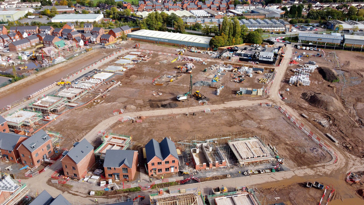 Work progressing on Wolverhampton housing development at former ...