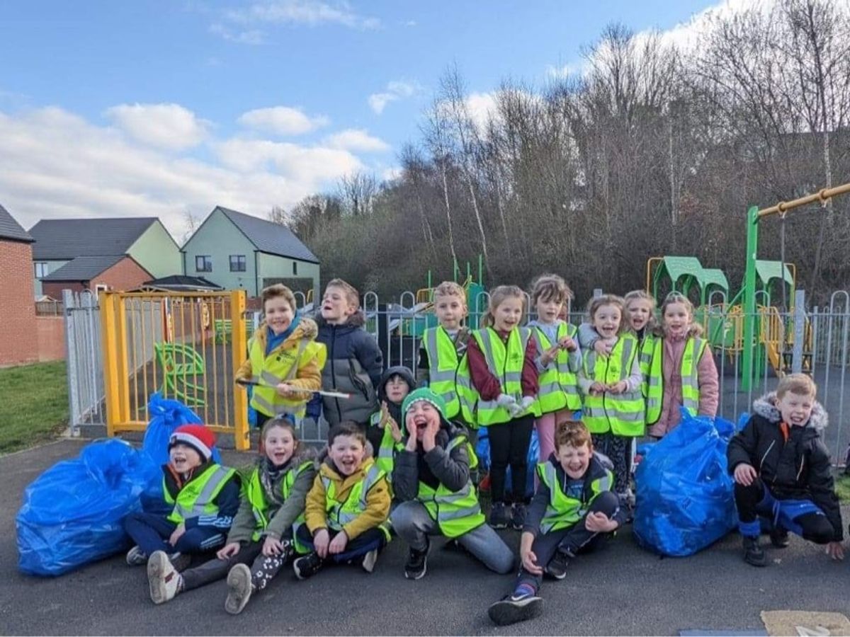 Telford pupils pick litter and raise money to support girl with ...
