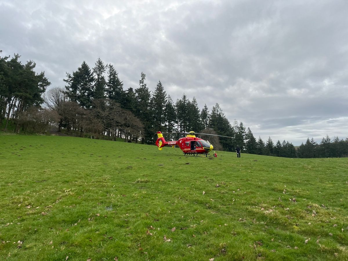 Air ambulance called to rescue injured walker after fall on Offa's Dyke ...