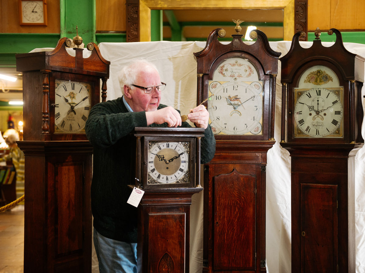 Huge grandfather clocks arrive at centre just in time for clocks to go ...