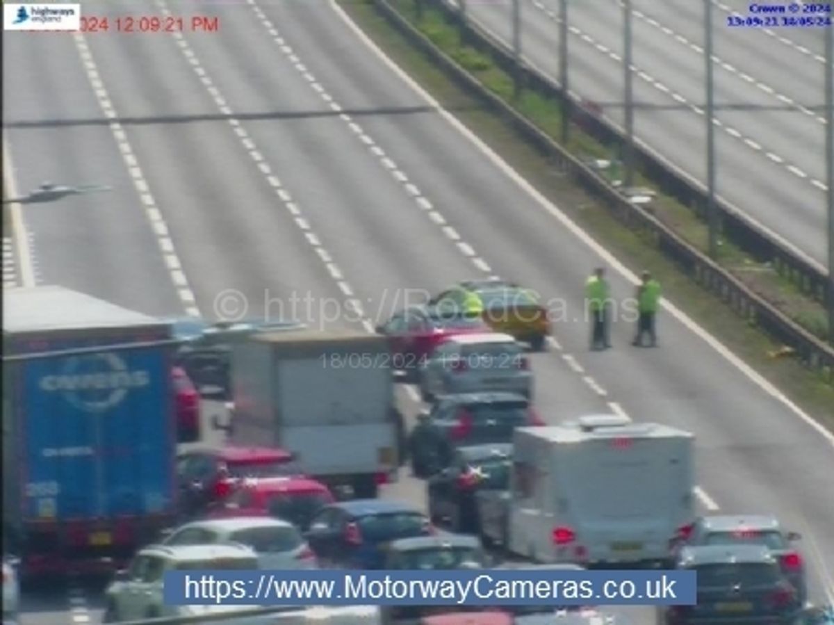 M6 briefly closed both ways at Junction 10 by 'police-led incident ...