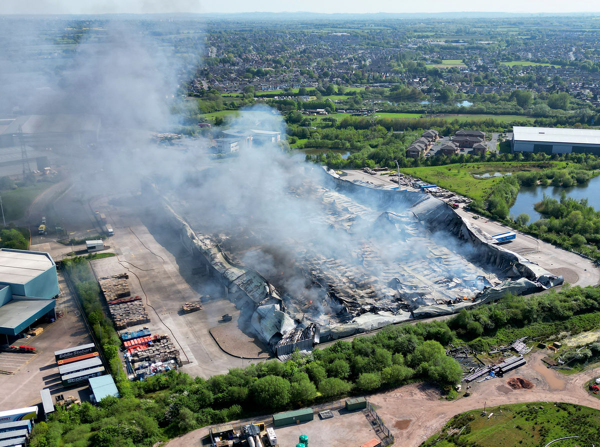 Police issue update about major fire at Cannock delivery warehouse ...